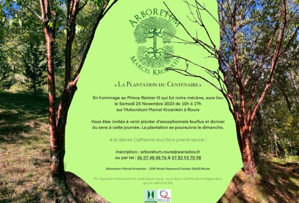 La plantation du centenaire – Arboretum de Roure